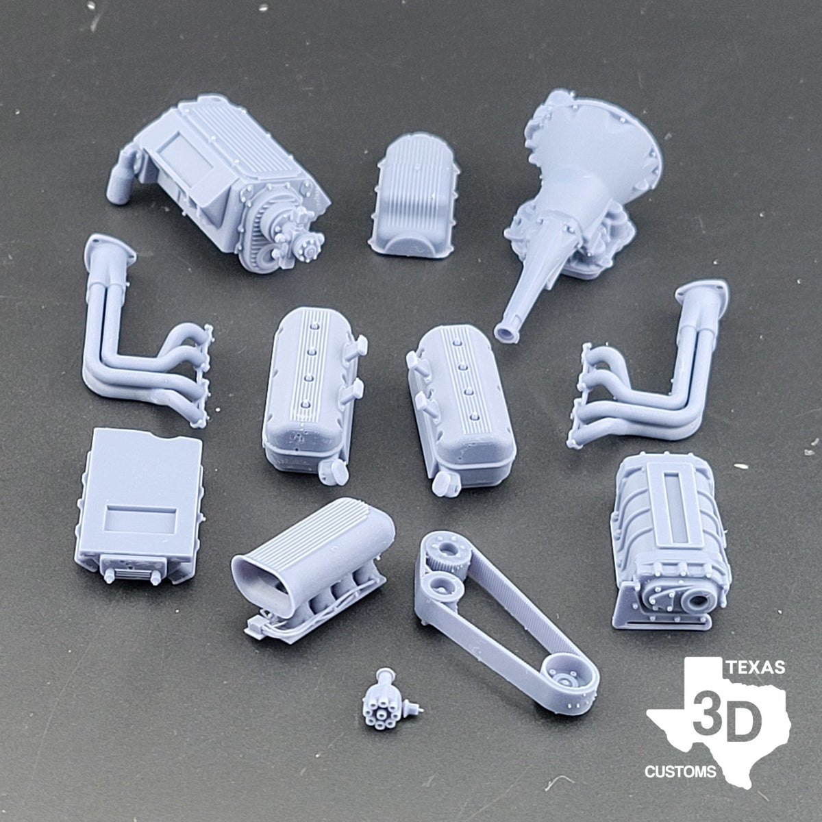 1st Gen Blown Hemi with Hilborn Fuel Injection Hat - Texas3DCustoms