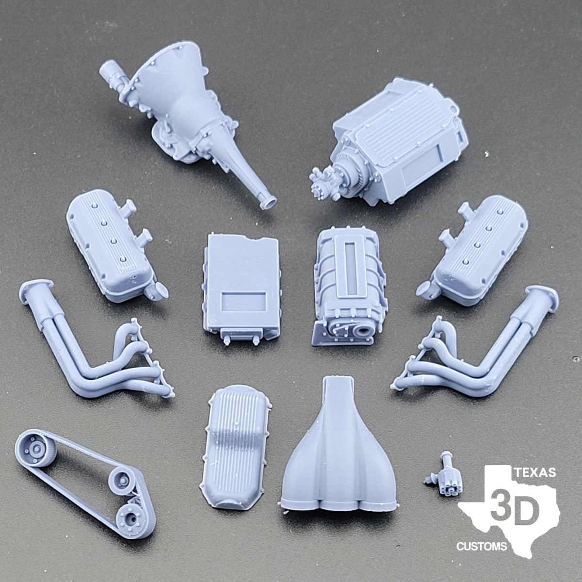 1st Gen Blown Hemi with Round Triple Hat - Texas3DCustoms