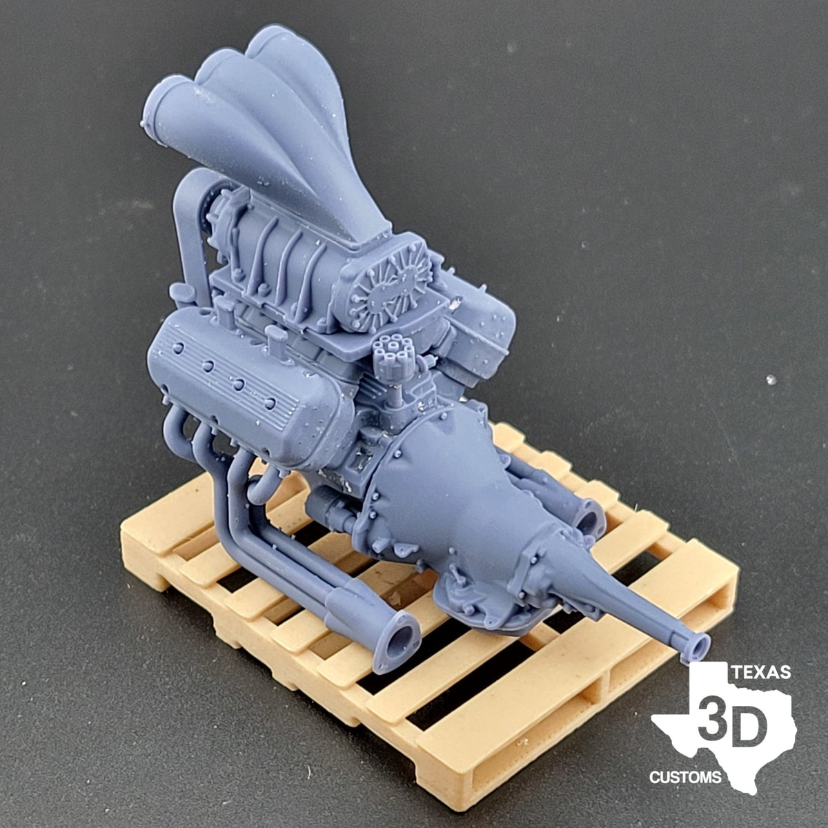 1st Gen Blown Hemi with Round Triple Hat - Texas3DCustoms