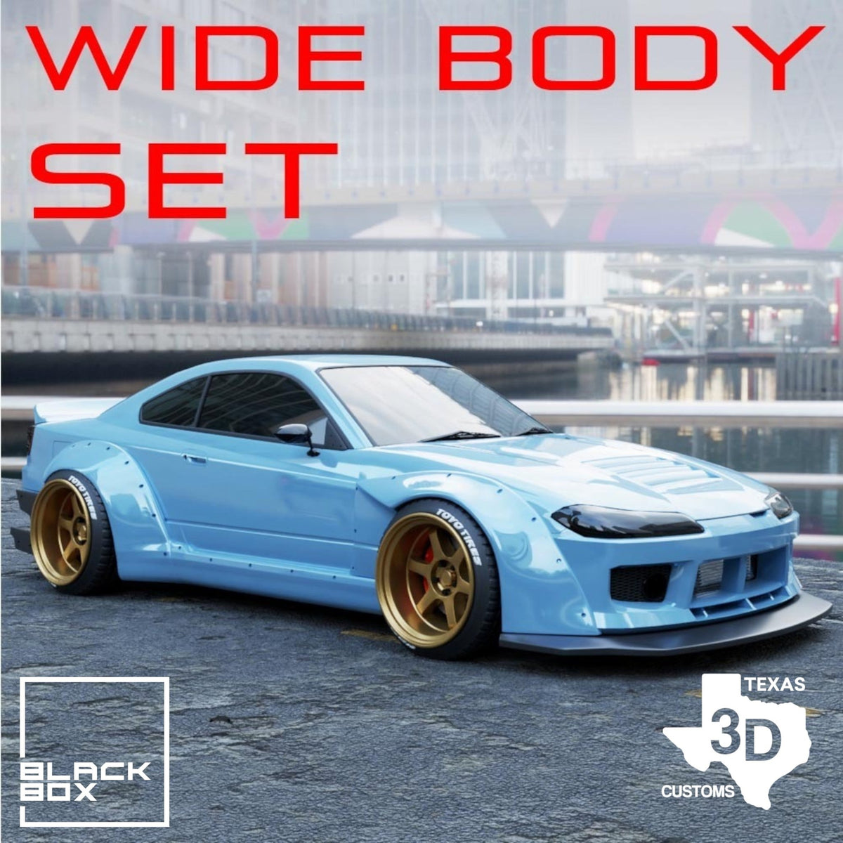 Silvia S15 Wide Body Trans Kit 1:24 - Texas3DCustoms